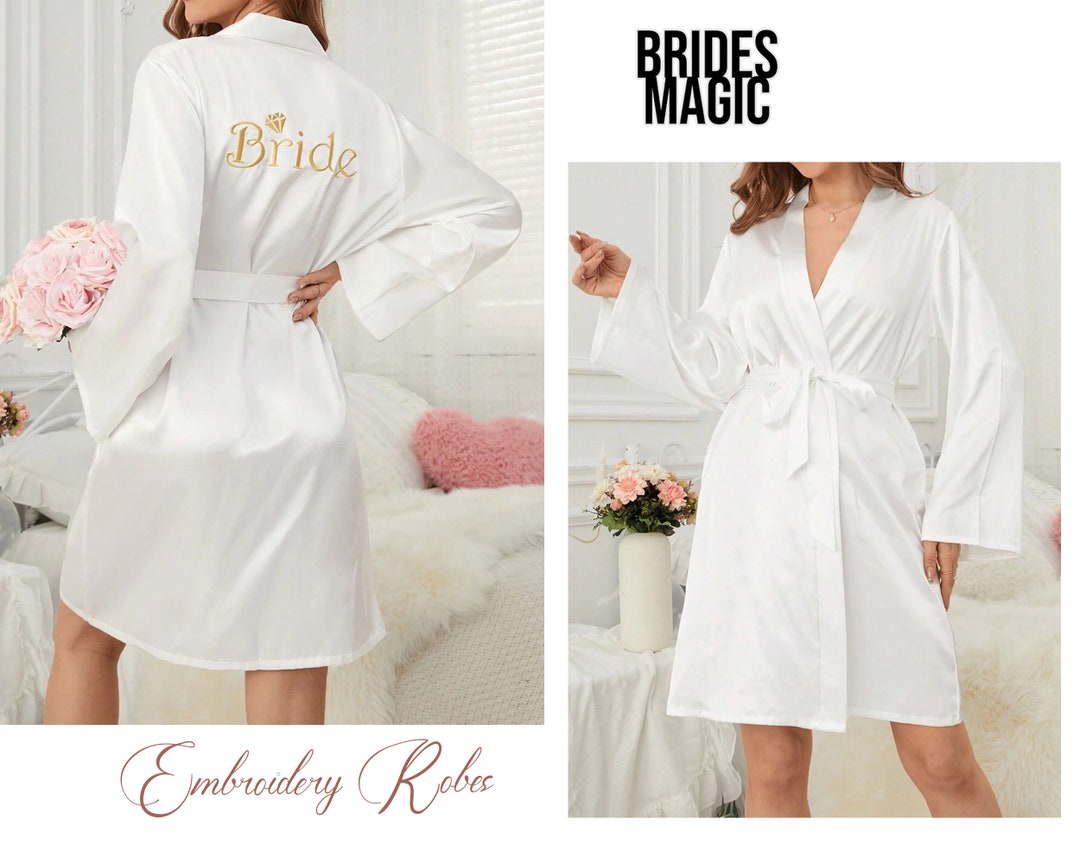 Personalized Embroidered Robes Custom Satin Robes Customized Embroidery ...