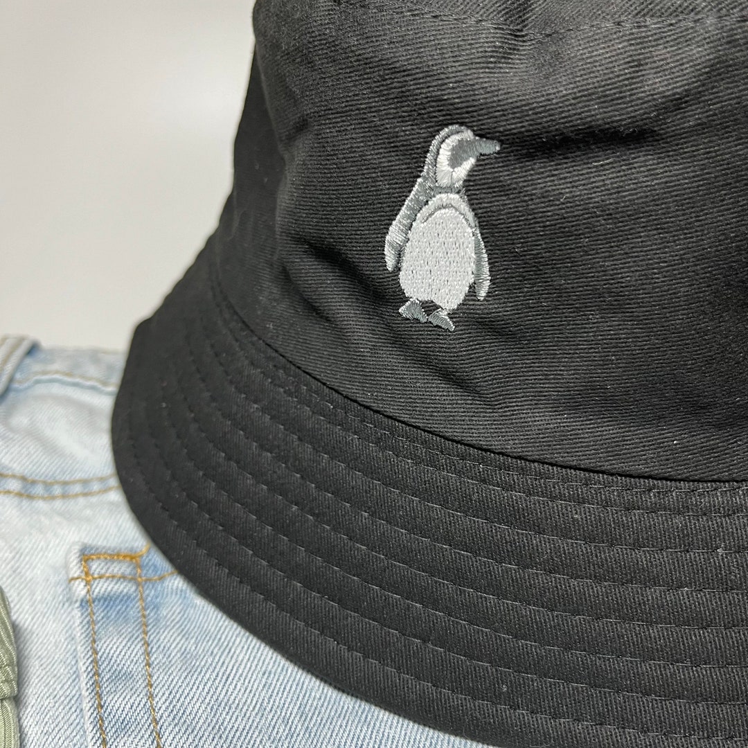 Penguin Embroidered Bucket Hat, Spring & Summer Fashion, Animal Design ...
