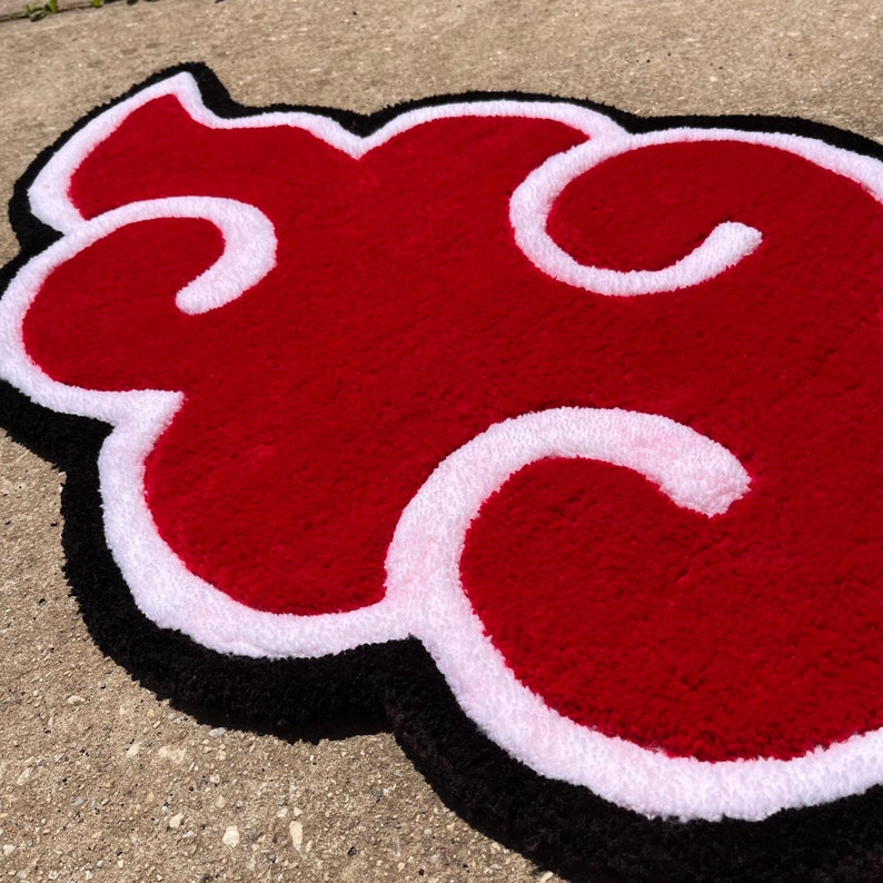 Akatsuki Cloud Tufted Accent Rug, Anime Home Decor, 100% Hypoallergenic ...