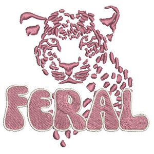 Feral Leopard Embroidery Design, Cheeky Embroidery File, Multiple ...