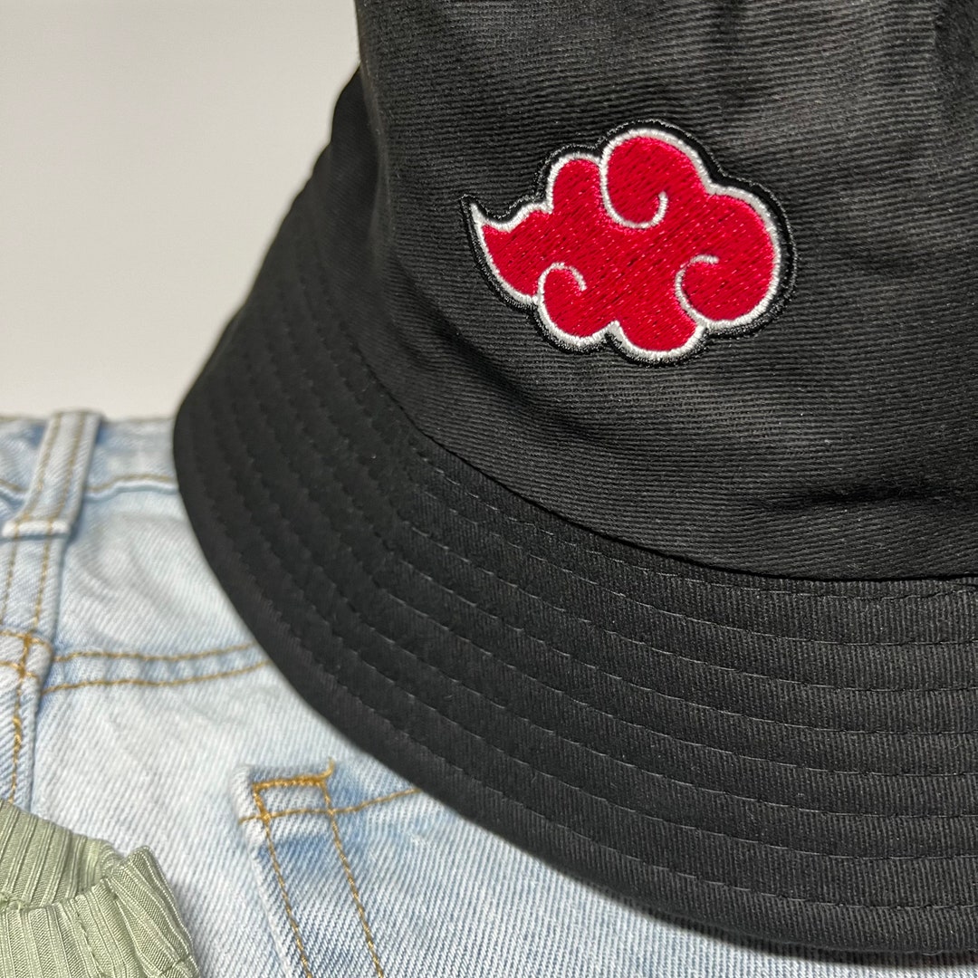 Akatsuki Cloud Embroidered Bucket Hat, Spring & Summer Fashion, Anime ...