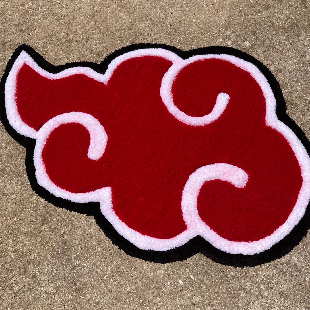 Akatsuki Cloud Tufted Accent Rug, Anime Home Decor, 100% Hypoallergenic ...