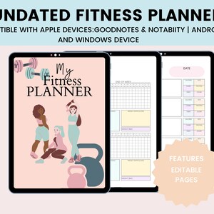 Digital Fitness Planner, Glow up Planner for Goodnotes, iPad Workout ...