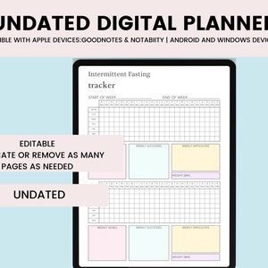 Digital Fitness Planner, Glow up Planner for Goodnotes, iPad Workout ...