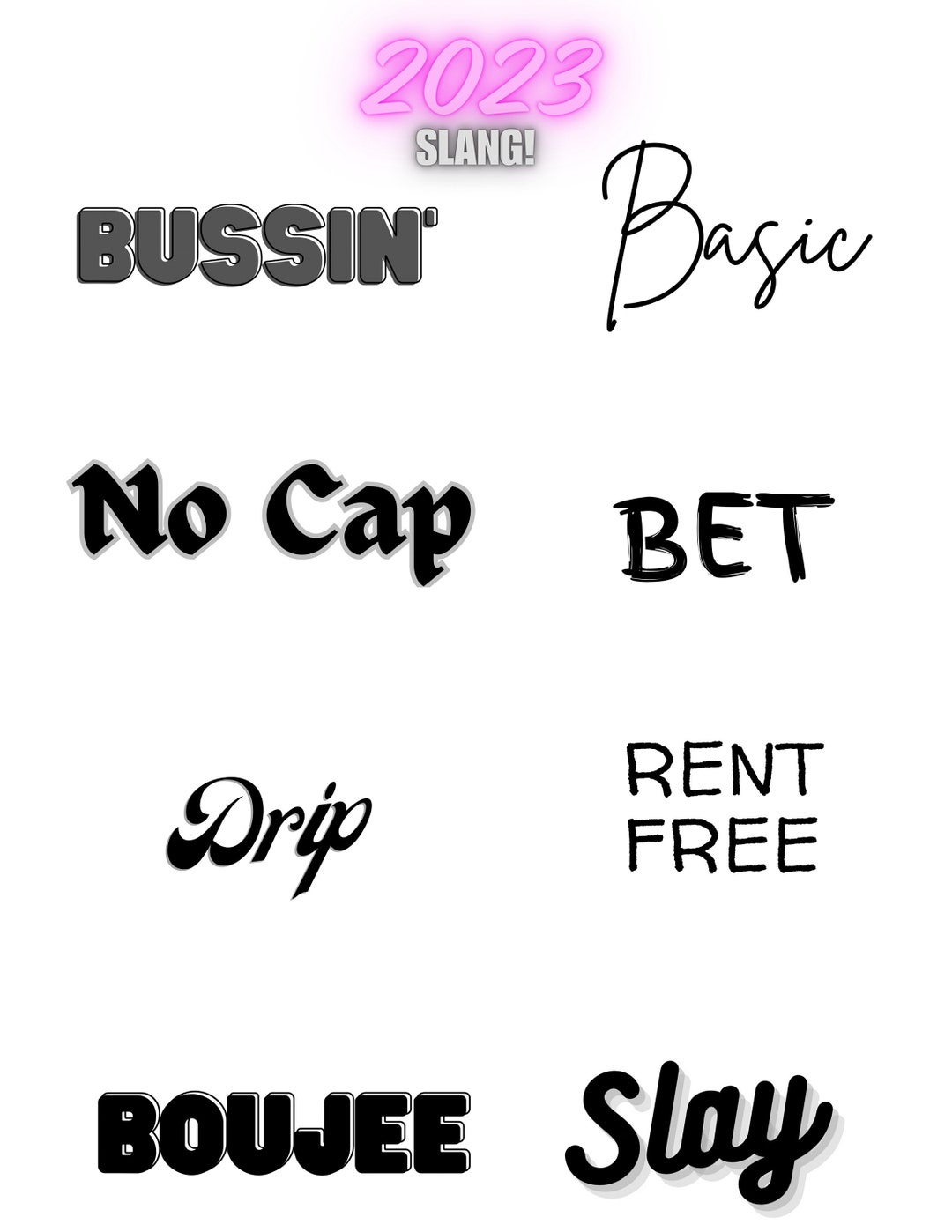 2023 Slang SVG Cool Kid Phrases SVG Trendy Phrases in 2023 Svg - Etsy ...