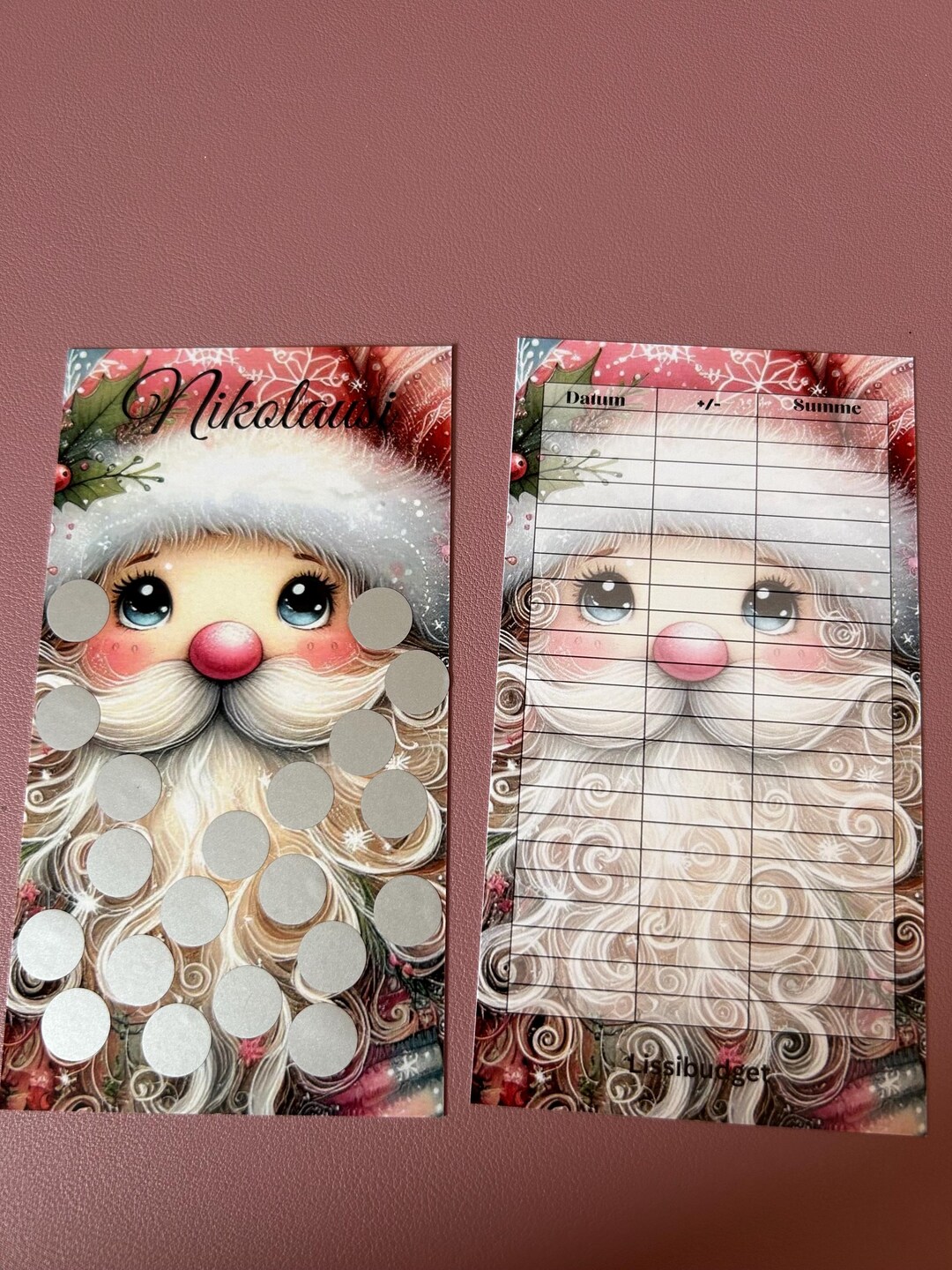 Scratch Saving Challenge Santa Claus - Etsy