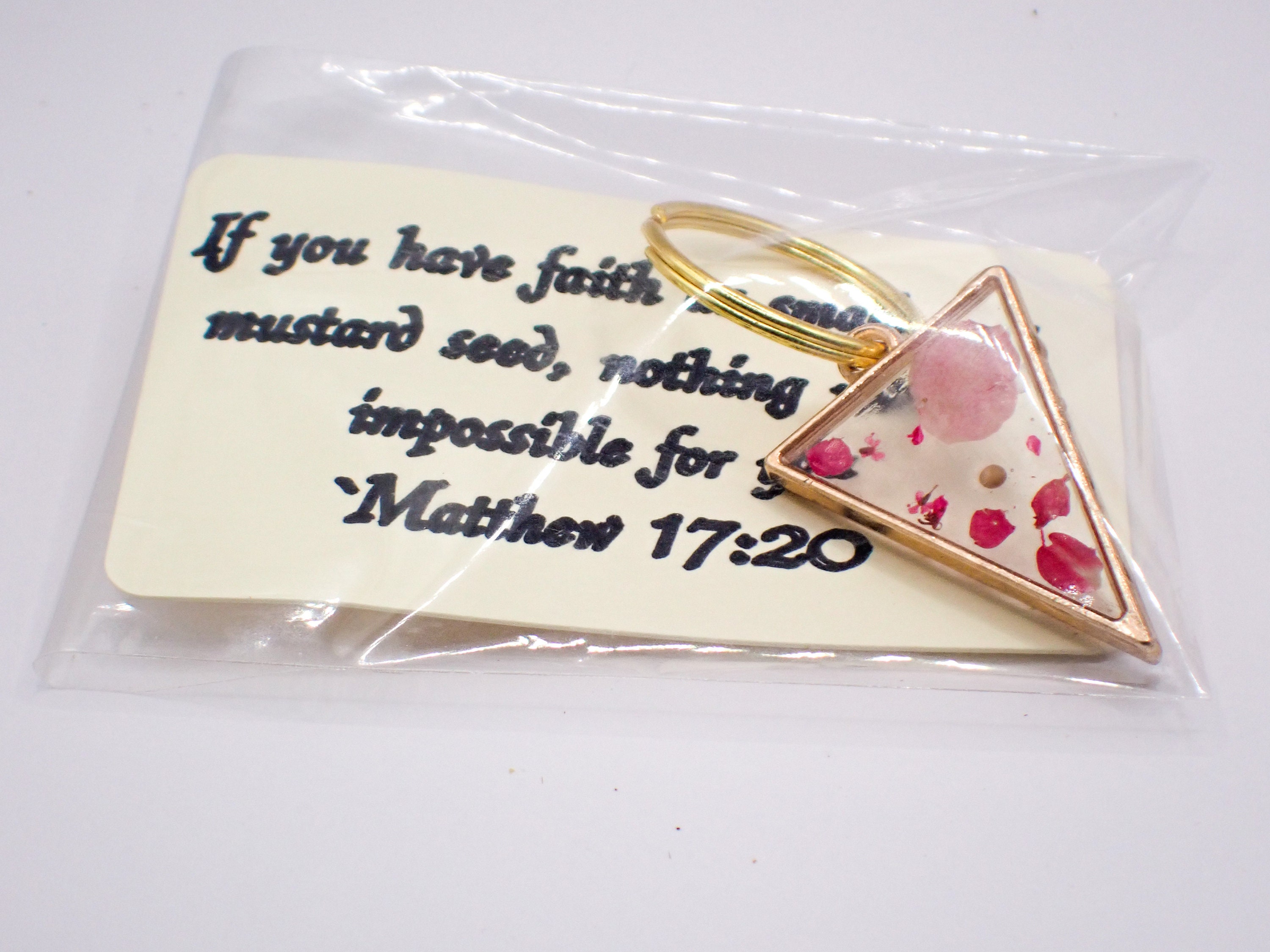 Mustard Seed Keychain, Faith Moves Mountains, Religious Gift - Etsy