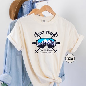 Custom Family Vacation Shirt, Family Ski Trip Tees, Comfort Colors ...