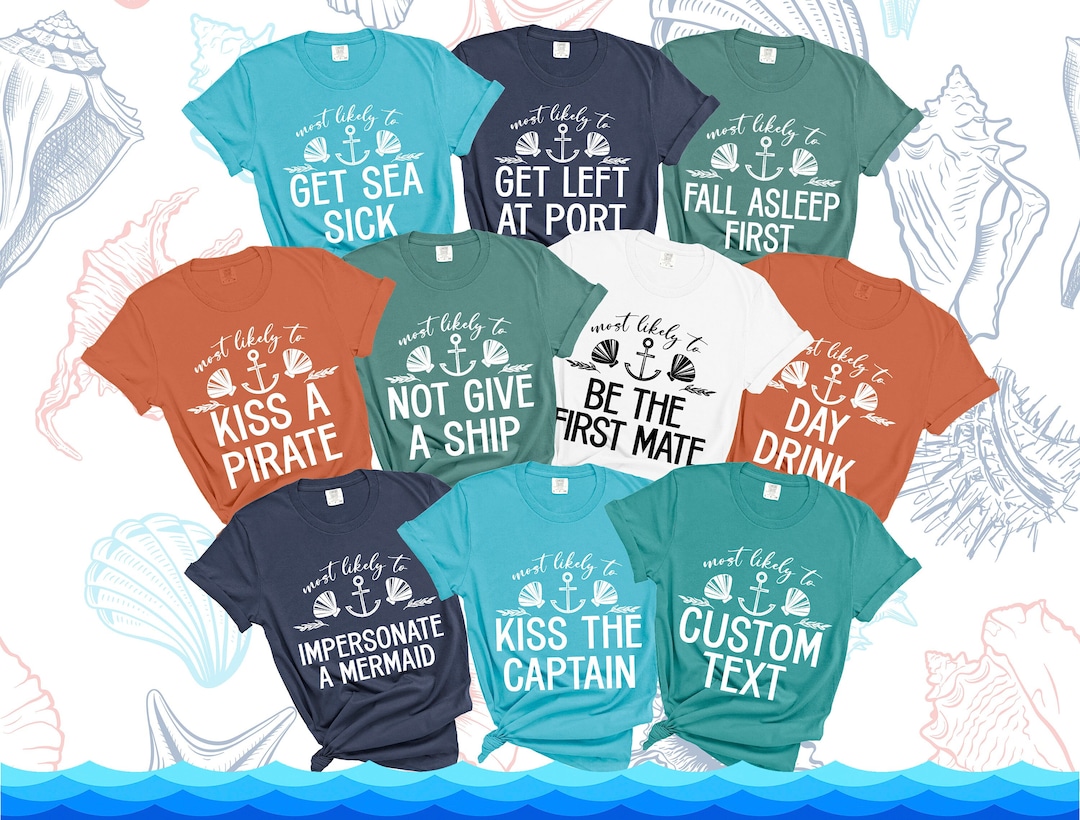 Personalized Most Likely to Cruise Comfort Colors® Shirts, Matching ...