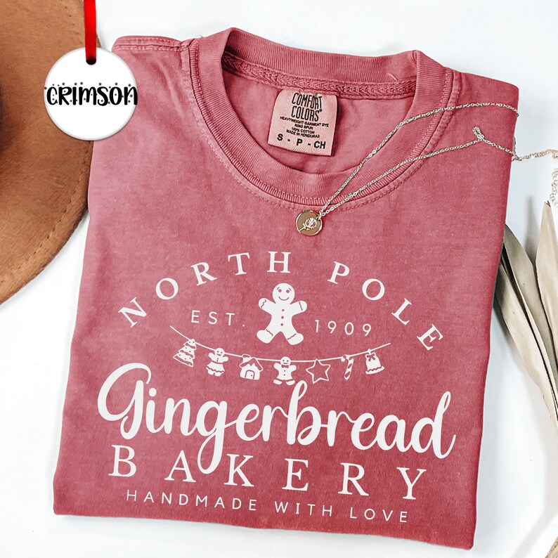 Comfort Colors® Gingerbread Bakery Shirt, Vintage Christmas Outfit ...