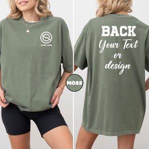 Custom Logo T-shirt, Personalized Front and Back Comfort Colors® Shirt ...