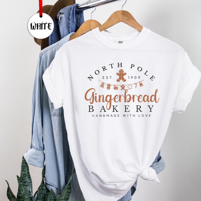 Comfort Colors® Gingerbread Bakery Shirt, Vintage Christmas Outfit ...