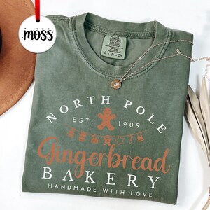 Comfort Colors® Gingerbread Bakery Shirt, Vintage Christmas Outfit ...