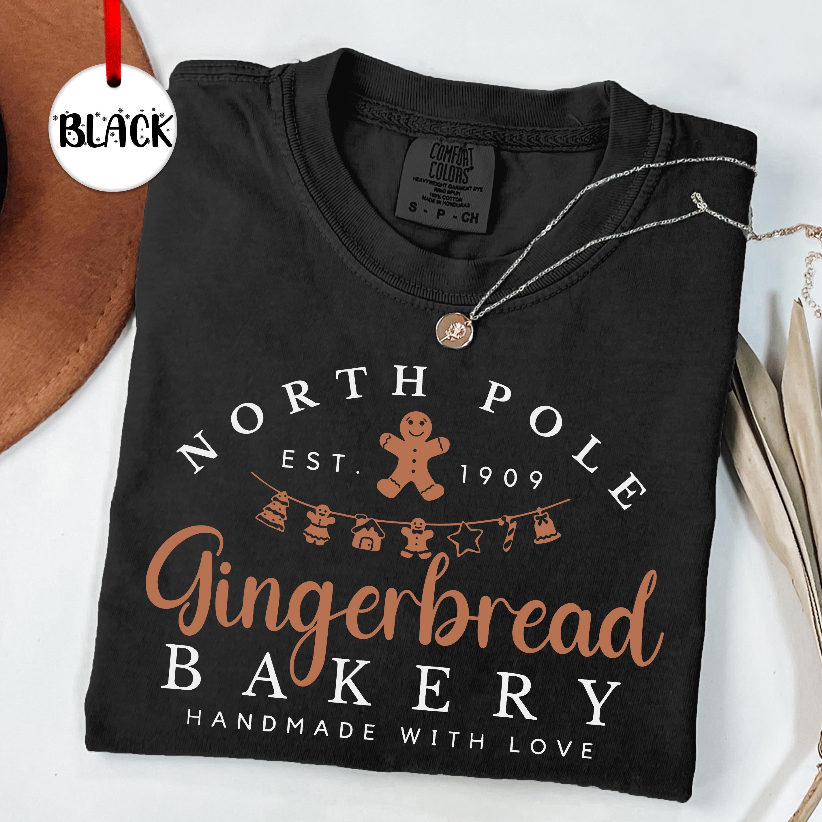 Comfort Colors® Gingerbread Bakery Shirt, Vintage Christmas Outfit ...