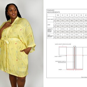 That's A Wrap Robe PDF Pattern, Sizes XXS-8X, Beginner Friendly Sewing ...