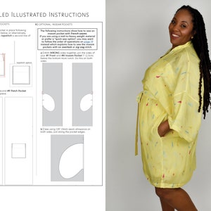 That's A Wrap Robe PDF Pattern, Sizes XXS-8X, Beginner Friendly Sewing ...