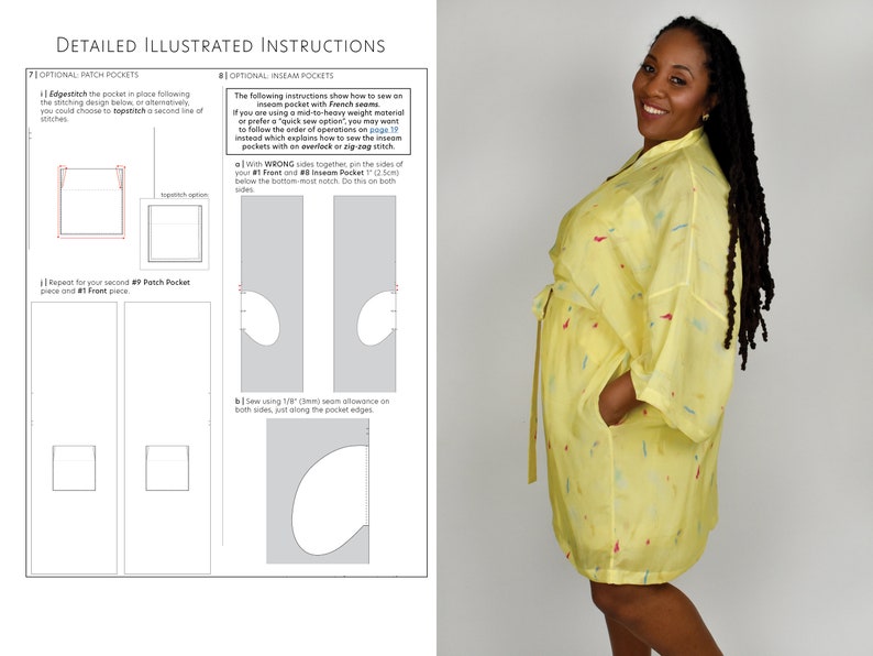 That's A Wrap Robe PDF Pattern, Sizes XXS-8X, Beginner Friendly Sewing ...