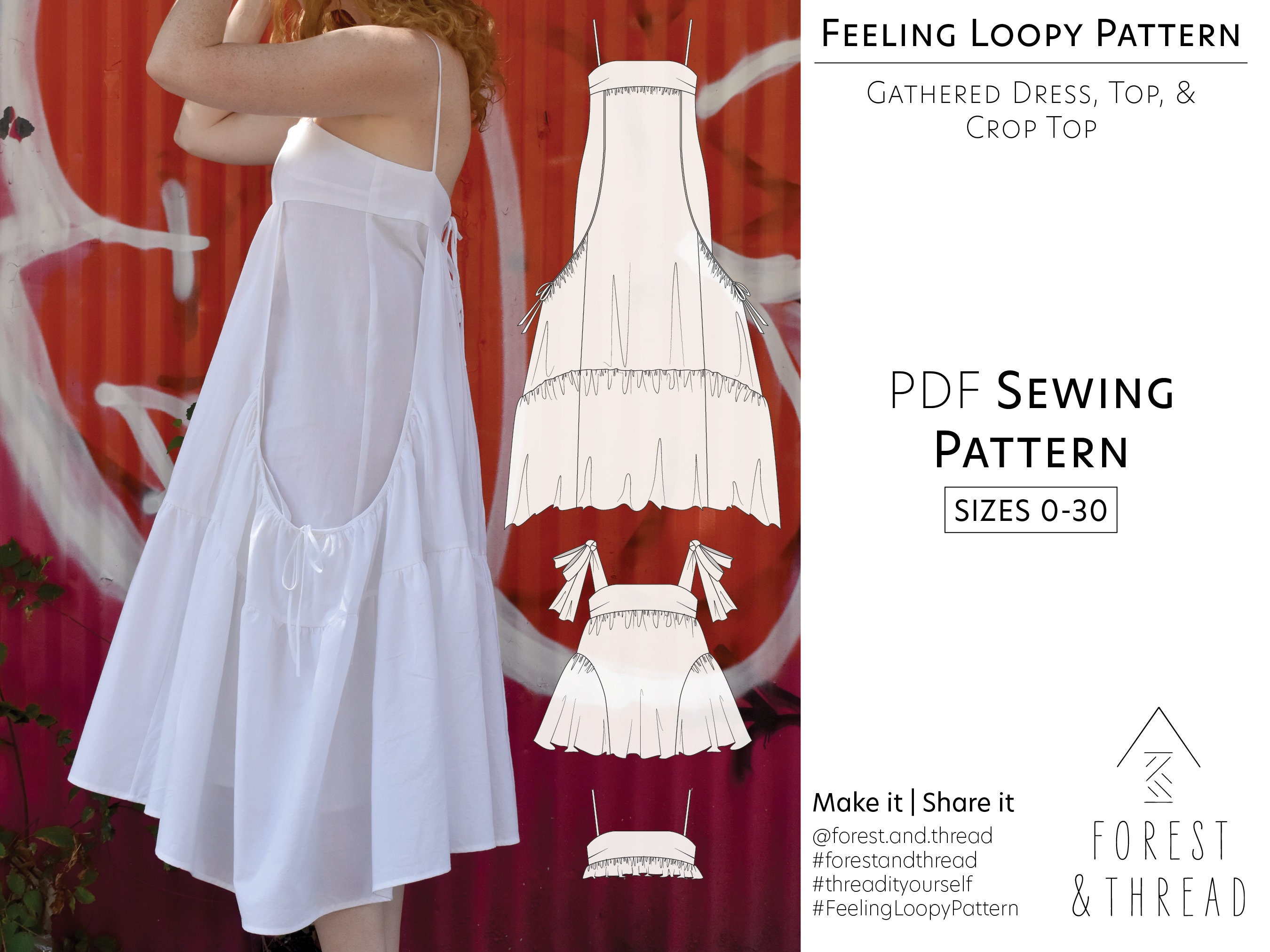Feeling Loopy PDF Pattern Sizes 0-30 Digital Sewing Pattern With Video ...