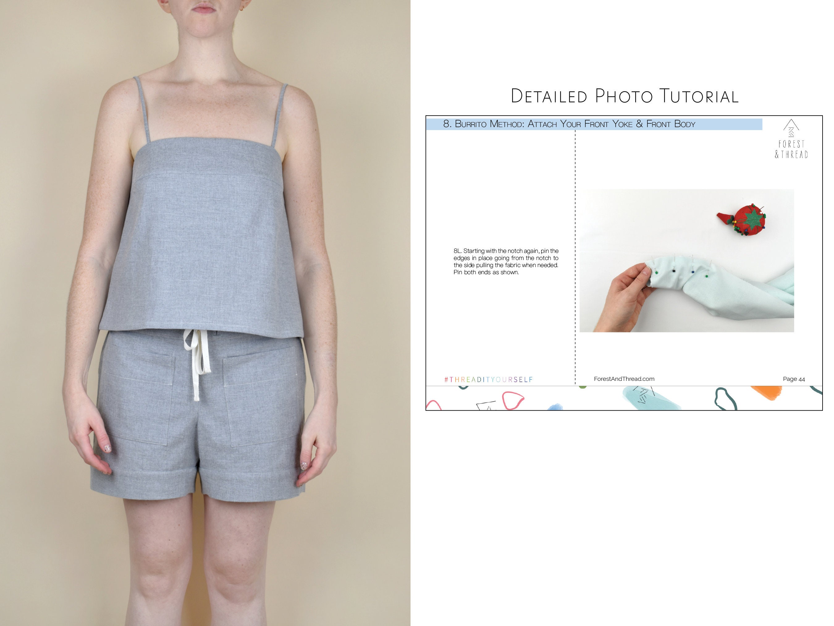 24/7 Cami PDF Sewing Pattern, Sizes 0-30, Beginner Friendly Sewing ...