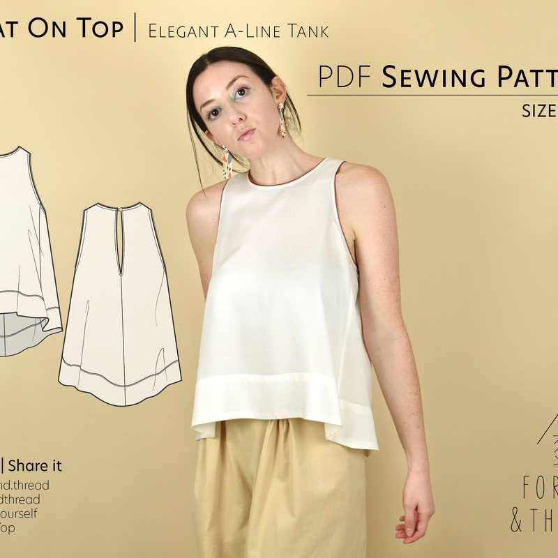 Linen Tank Top Pattern - Etsy