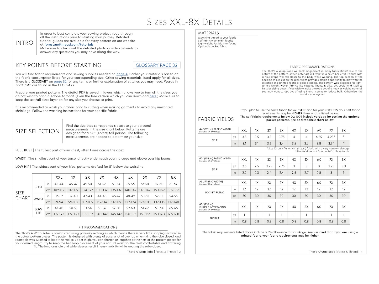 That's A Wrap Robe PDF Pattern, Sizes XXS-8X, Beginner Friendly Sewing ...