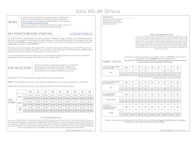 That's A Wrap Robe PDF Pattern, Sizes XXS-8X, Beginner Friendly Sewing ...