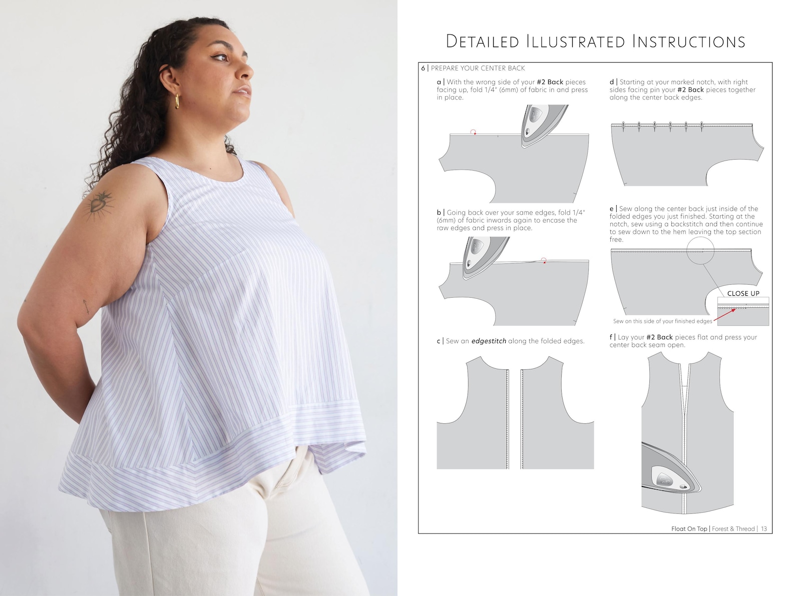 Float on Top PDF Sewing Pattern, Sizes 0-30, Beginner Friendly Sewing ...