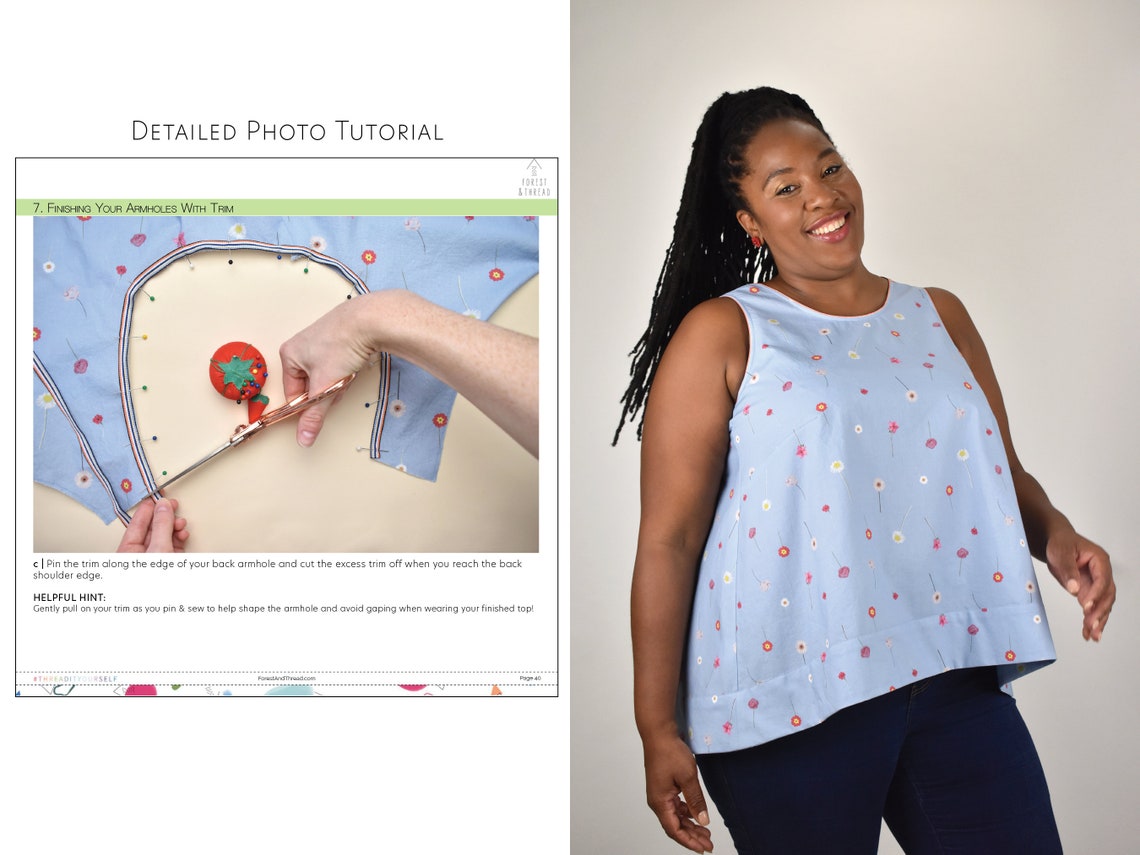 Float on Top PDF Sewing Pattern Sizes 0-30 Beginner Friendly - Etsy Canada