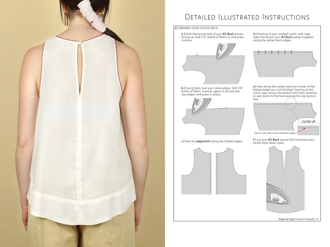 Float on Top PDF Sewing Pattern Sizes 0-30 Beginner Friendly - Etsy Canada