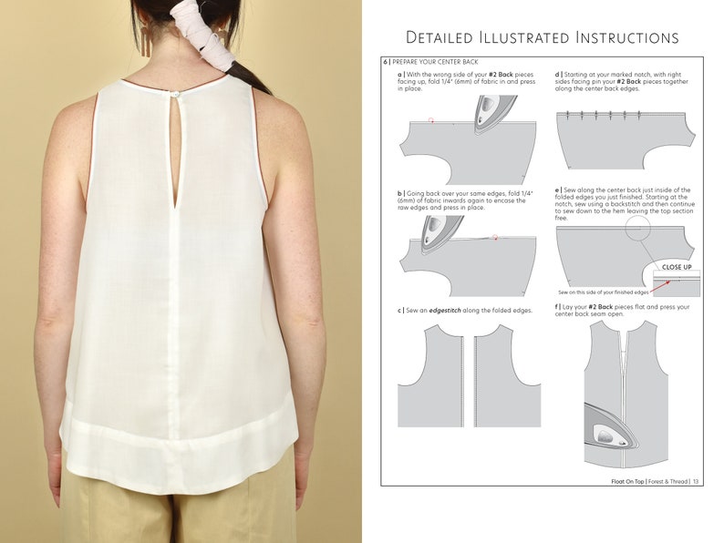 Float on Top PDF Sewing Pattern, Sizes 0-30, Beginner Friendly Sewing ...
