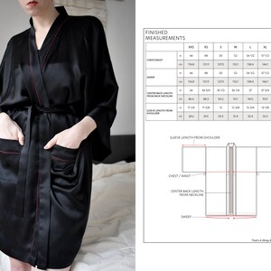 That's A Wrap Robe PDF Pattern, Sizes XXS-8X, Beginner Friendly Sewing ...