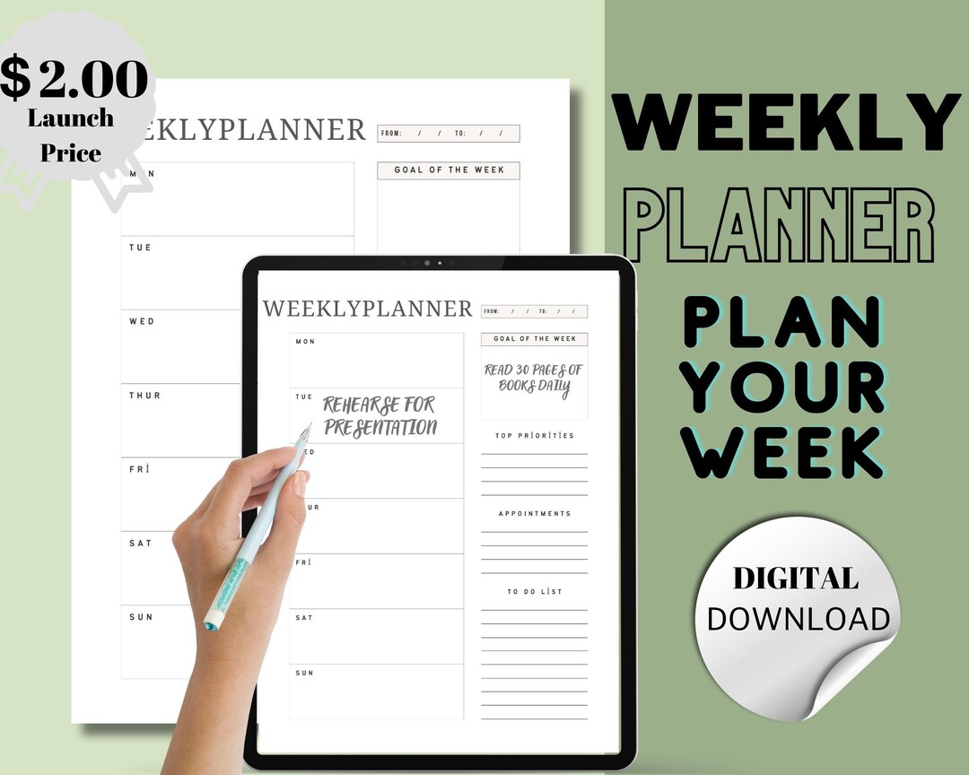 24 Hour Daily Planner Printable Daily to Do List for Work / - Etsy