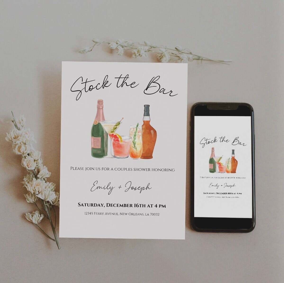 Stock the Bar Invitation - Etsy