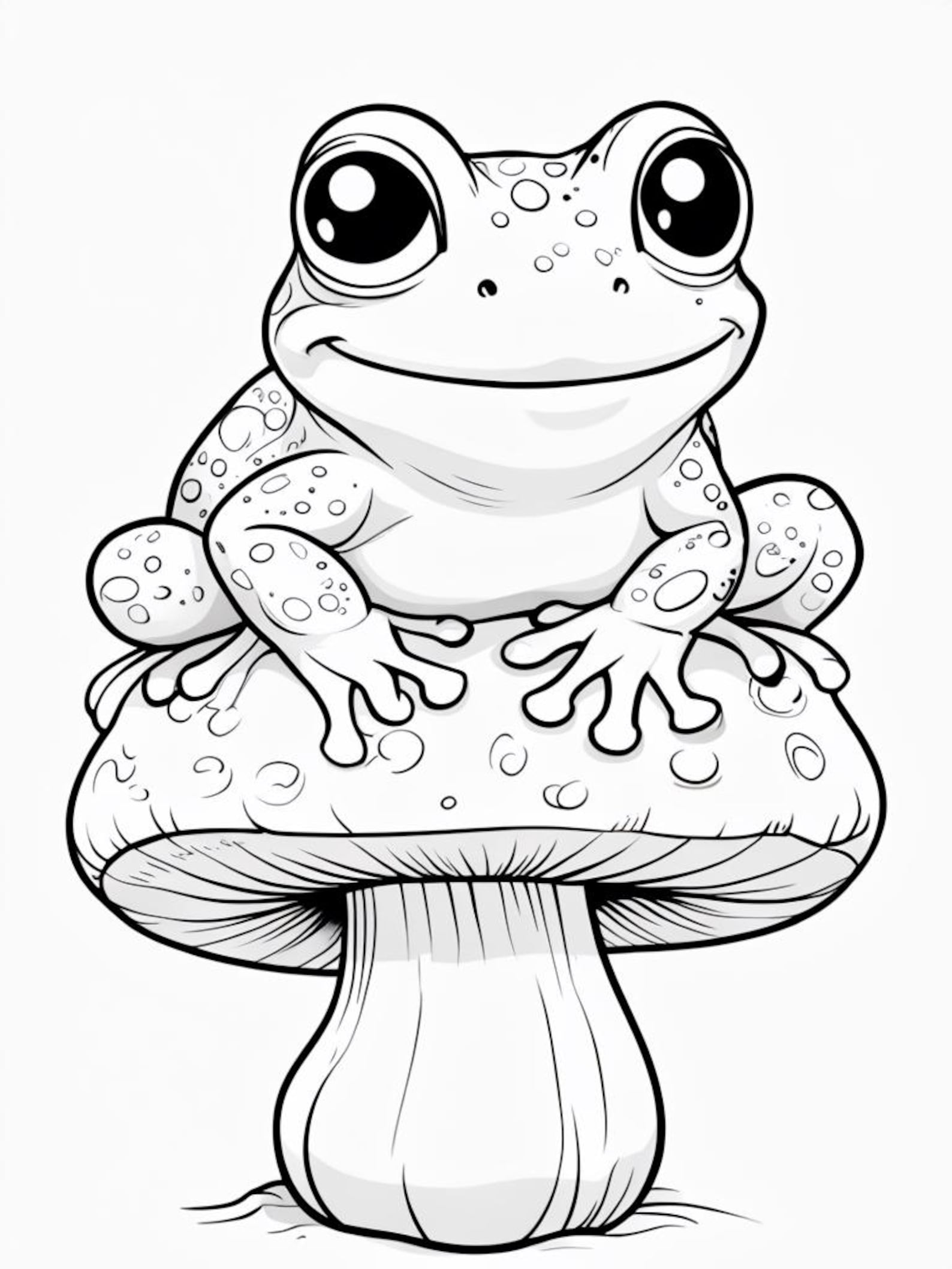 Whimsical Frog Toad Digital Download Coloring Pages | Fun & Relaxing ...