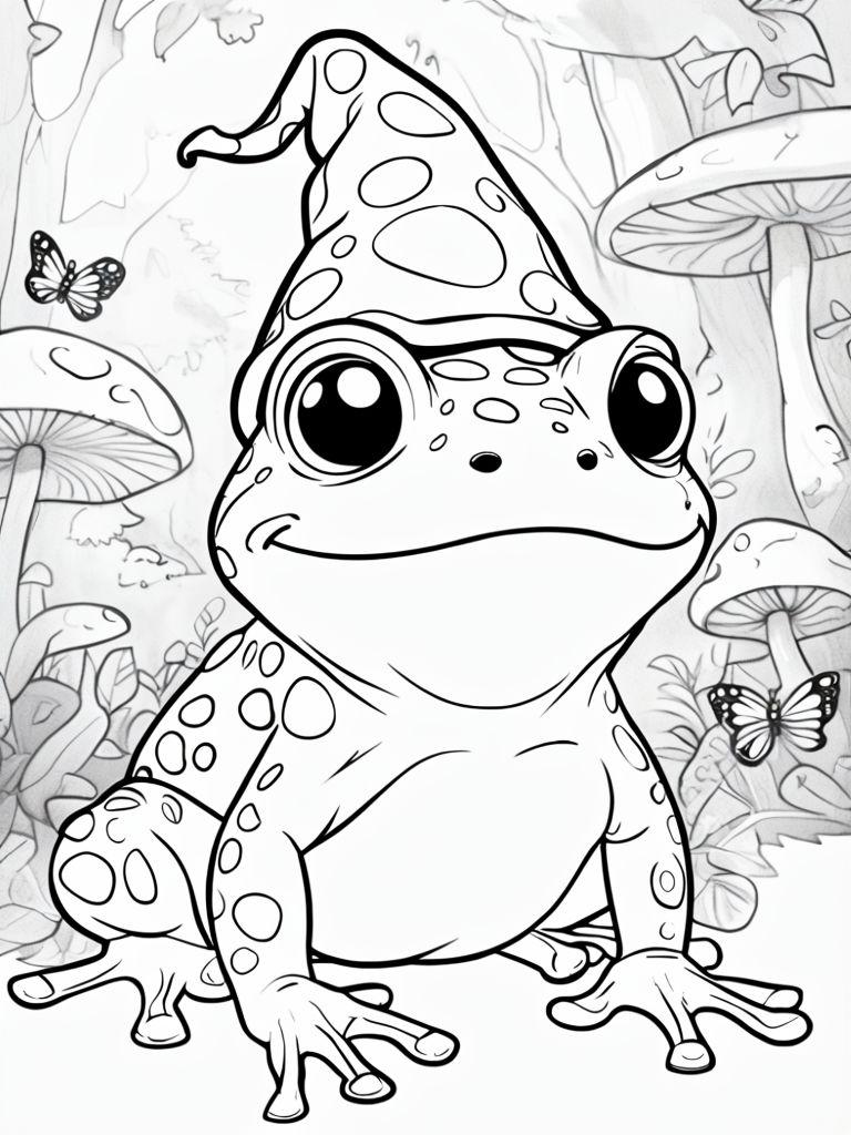 Whimsical Frog Toad Digital Download Coloring Pages | Fun & Relaxing ...