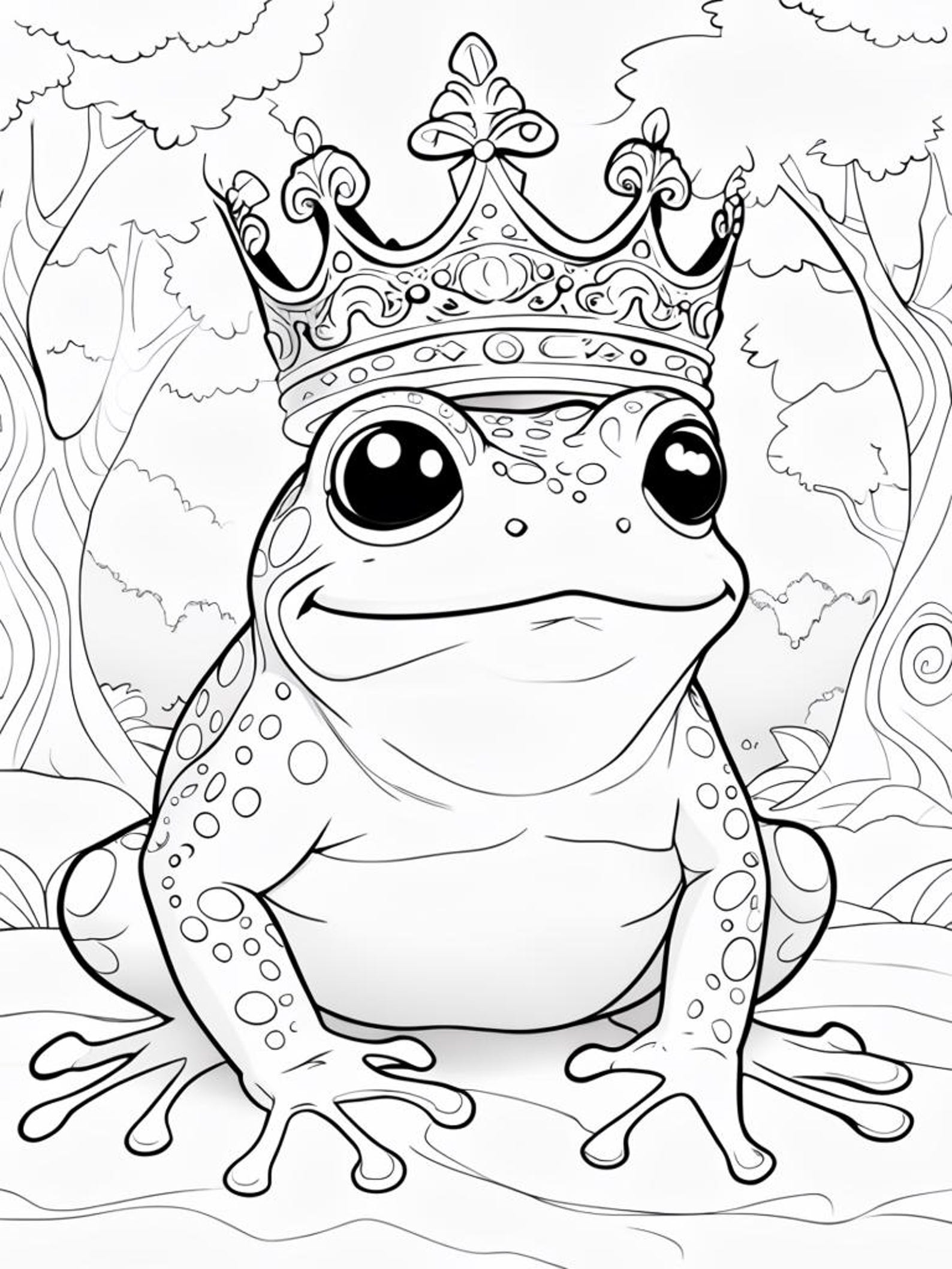 Whimsical Frog Toad Digital Download Coloring Pages | Fun & Relaxing ...