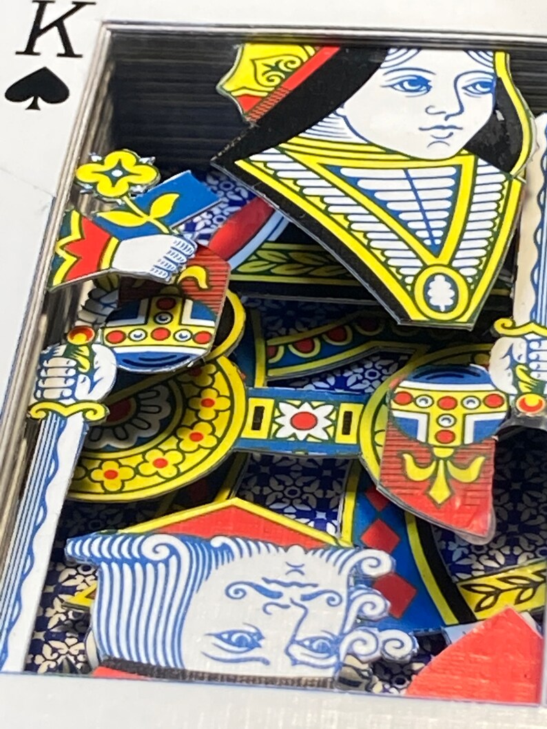 Kings and Queens 3D Deck of Cards Collage Art. - Etsy