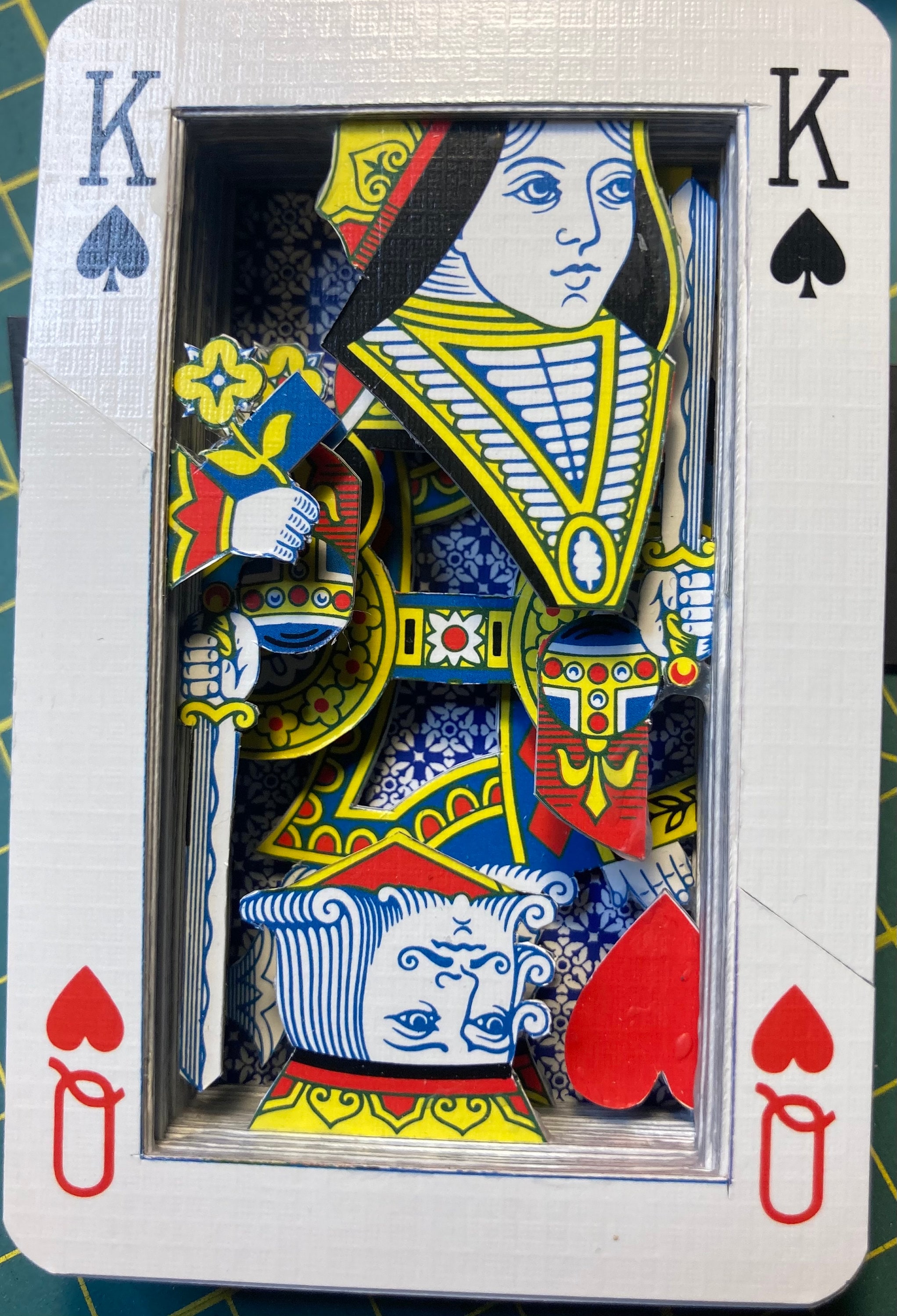Kings and Queens 3D Deck of Cards Collage Art. - Etsy
