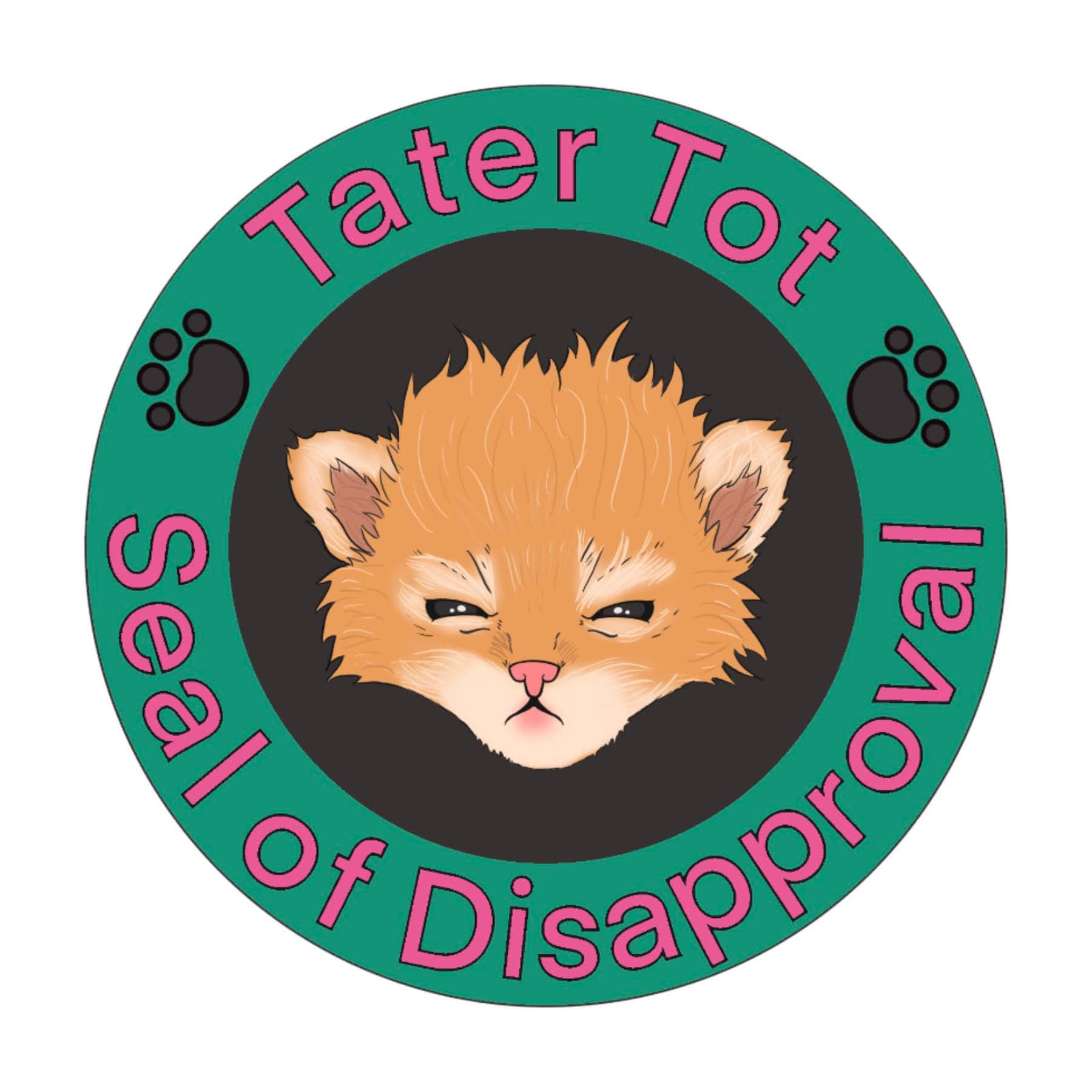 Tater Tot Seal of Disapproval Digital Print - Transparent Background - Etsy