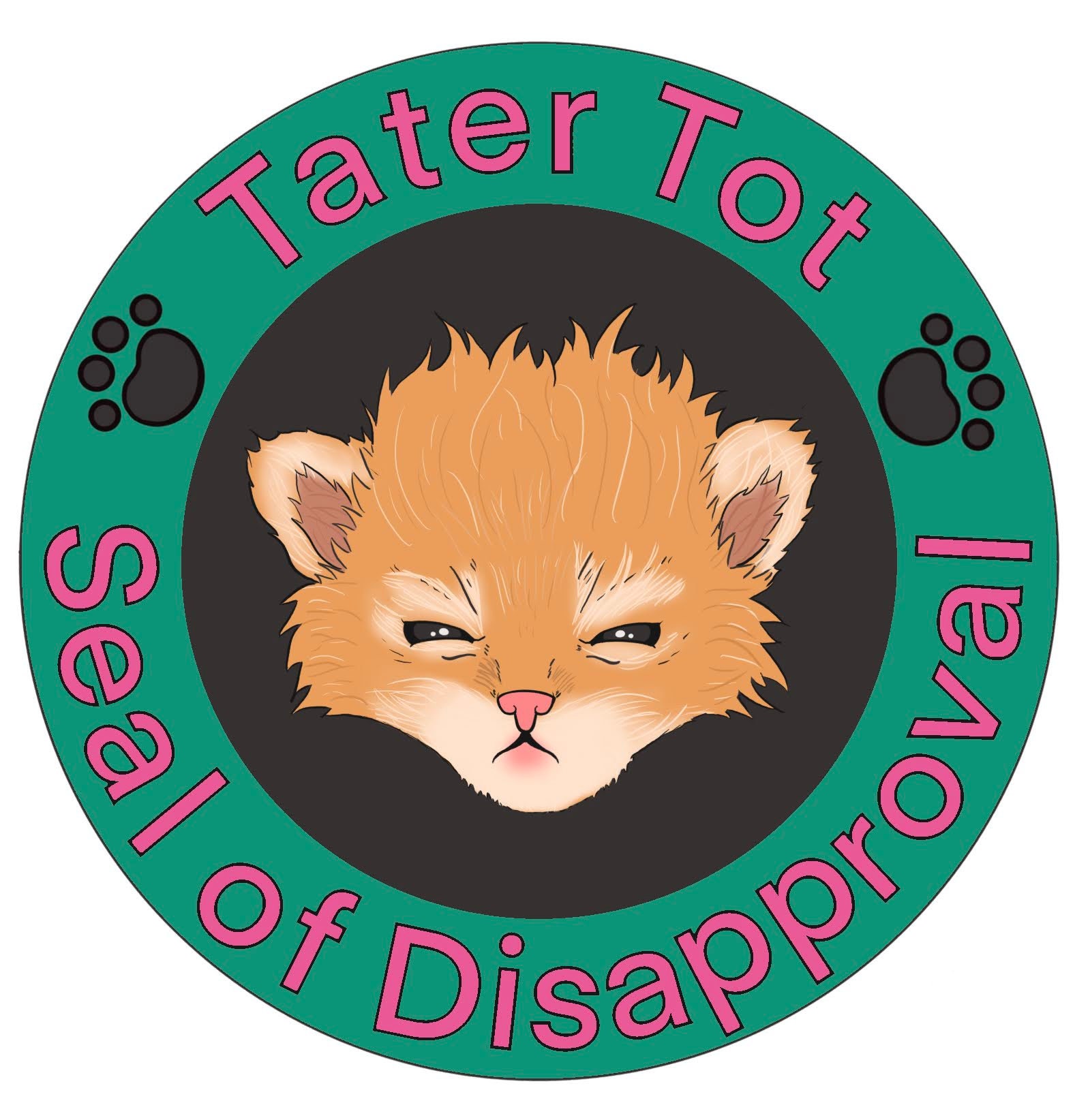 Tater Tot Seal of Disapproval Stickers (set of 6) - Etsy