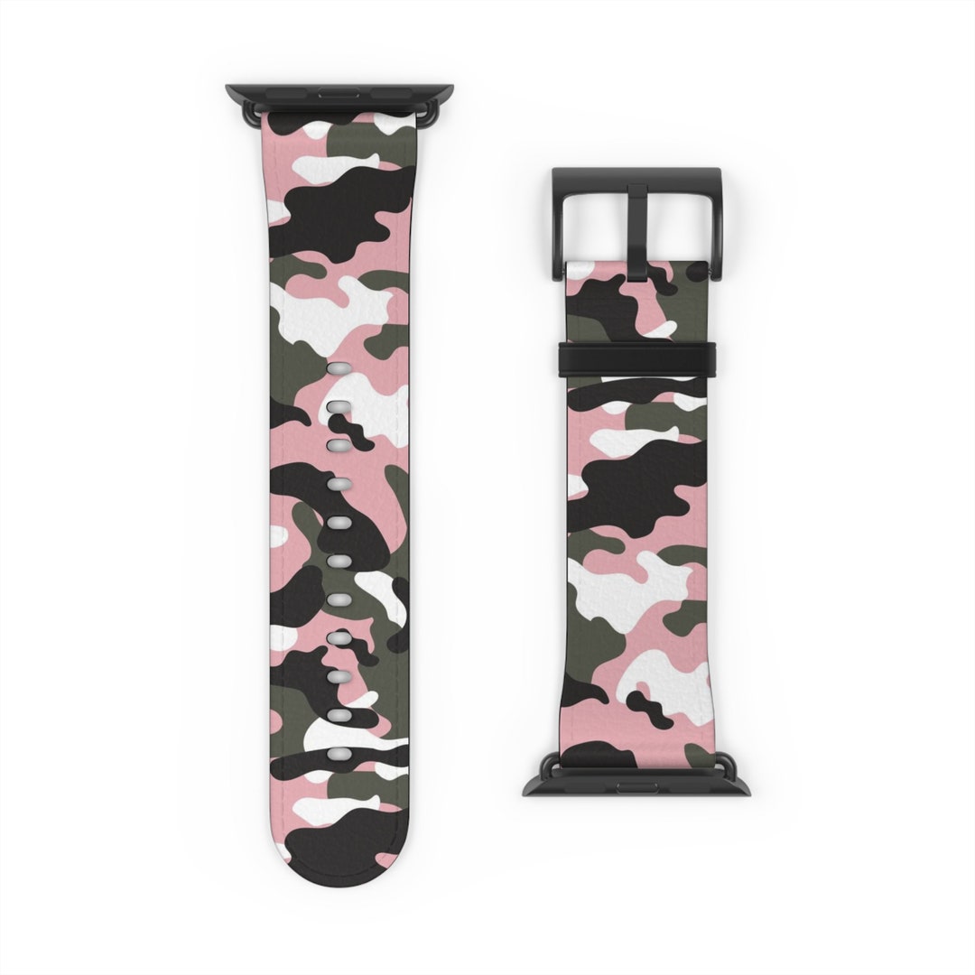 Pink Camo Apple Watch Series 1, 2, 3, 4, 5, 6, 7, 8, 9 Ultra and SE ...