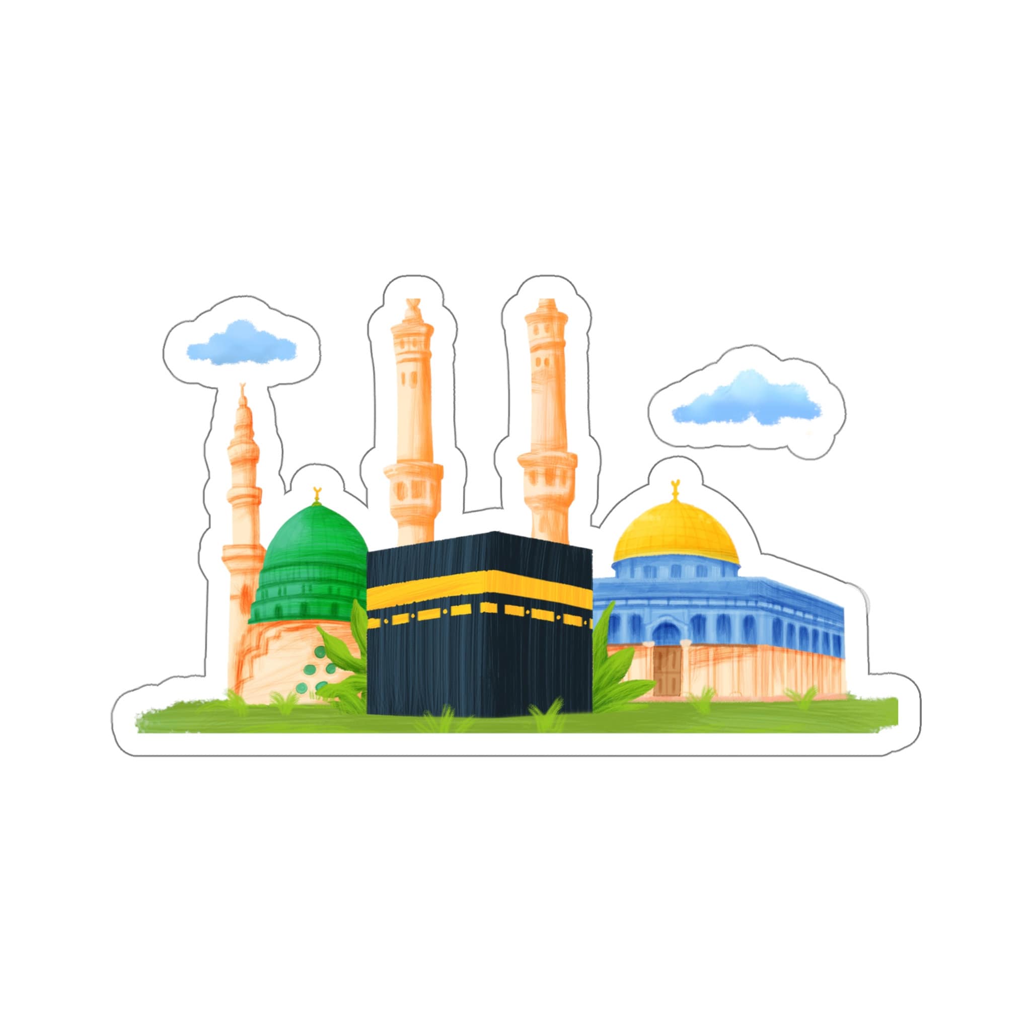 Sacred Islamic Mosques Stickers Muslim Stickers Arabic Stickers Islamic ...