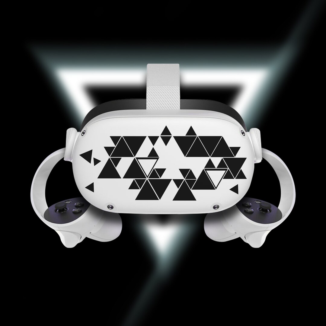 Meta Quest 2 Triangle Vinyl Transfer, Oculus Sticker Red or Black High ...