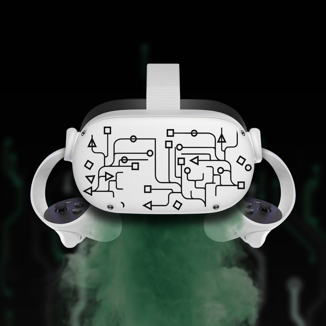 Meta Quest 2 Circuit Wrap Designed for Oculus Black Vinyl Sticker ...