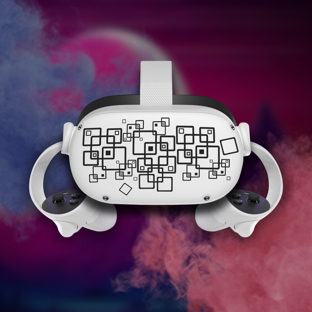 Retro Square Transfer for Meta Quest 2 Sticker Decal Vinyl High Detail ...