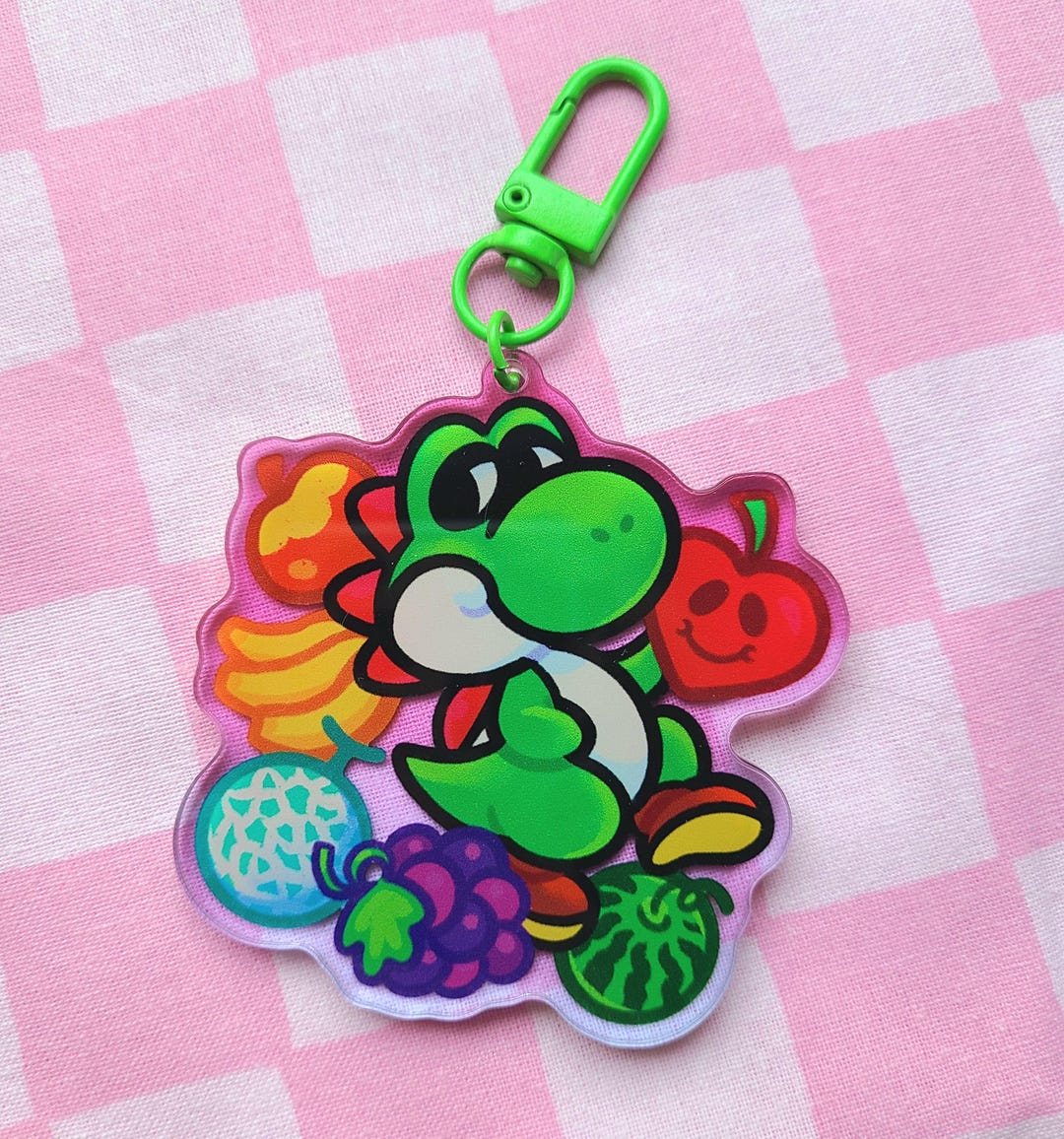 Yoshi Keychain Charm - Etsy