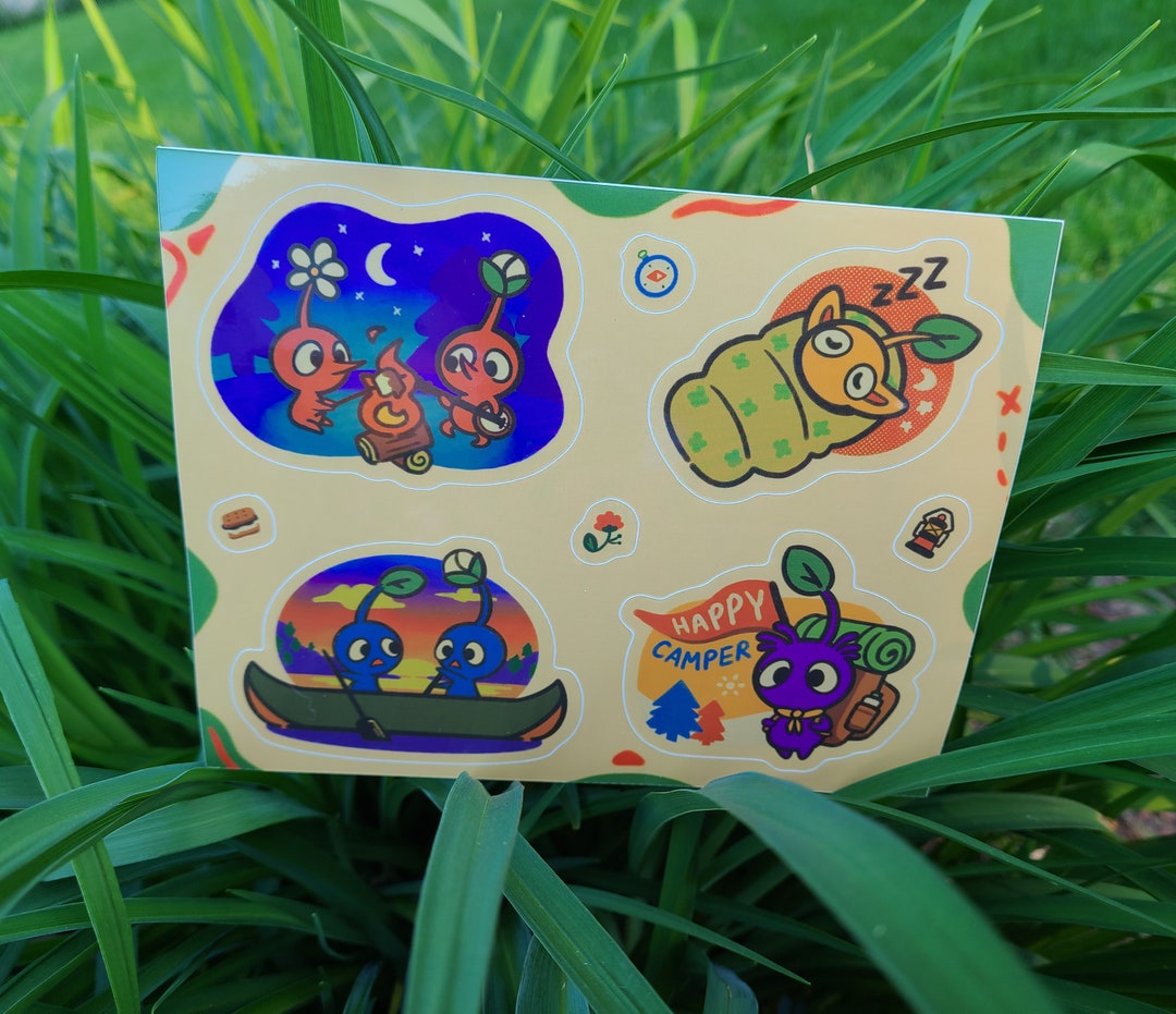 Pikmin Camping Sticker Sheet - Etsy