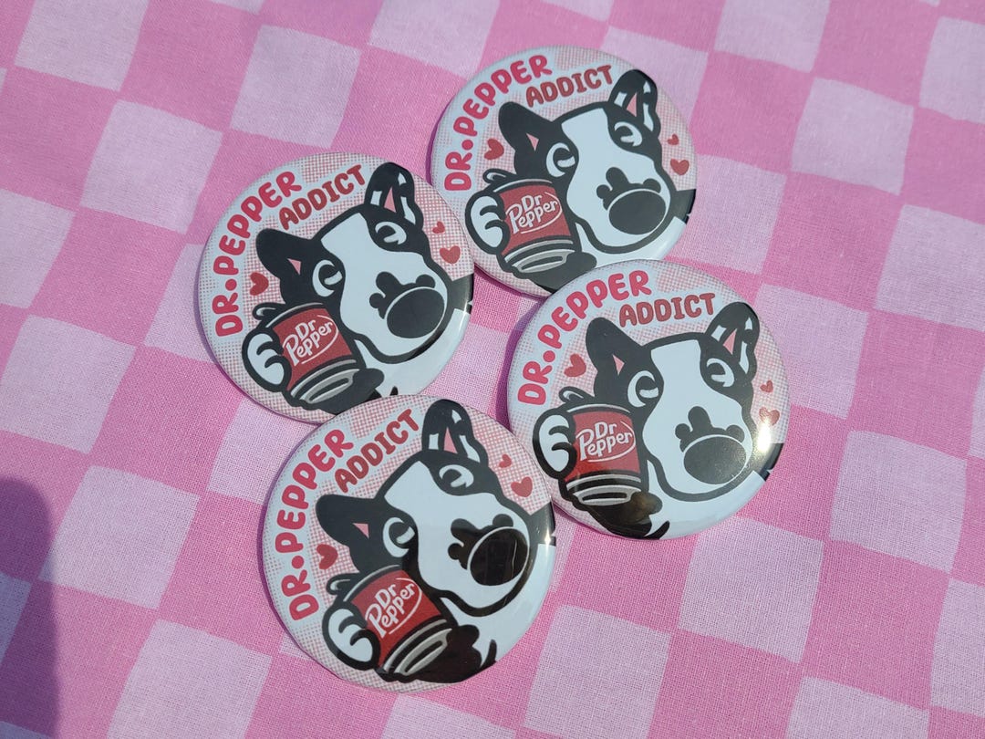 Dr. Pepper Addict Dog Buttons - Etsy