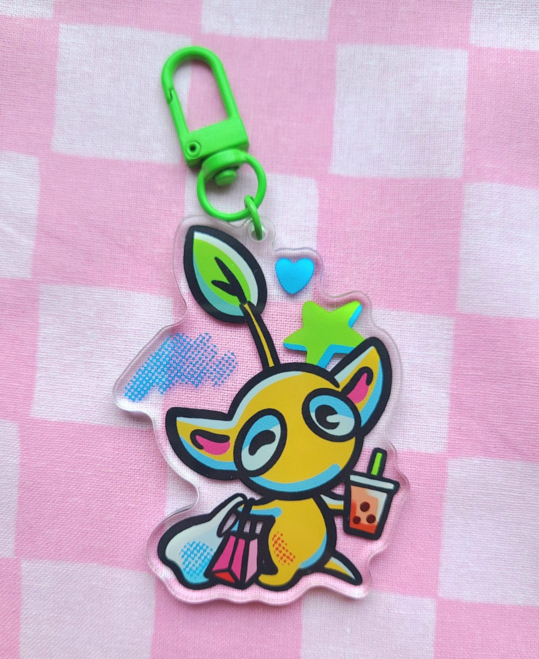 Yellow Pikmin Boba Keychain Charm - Etsy