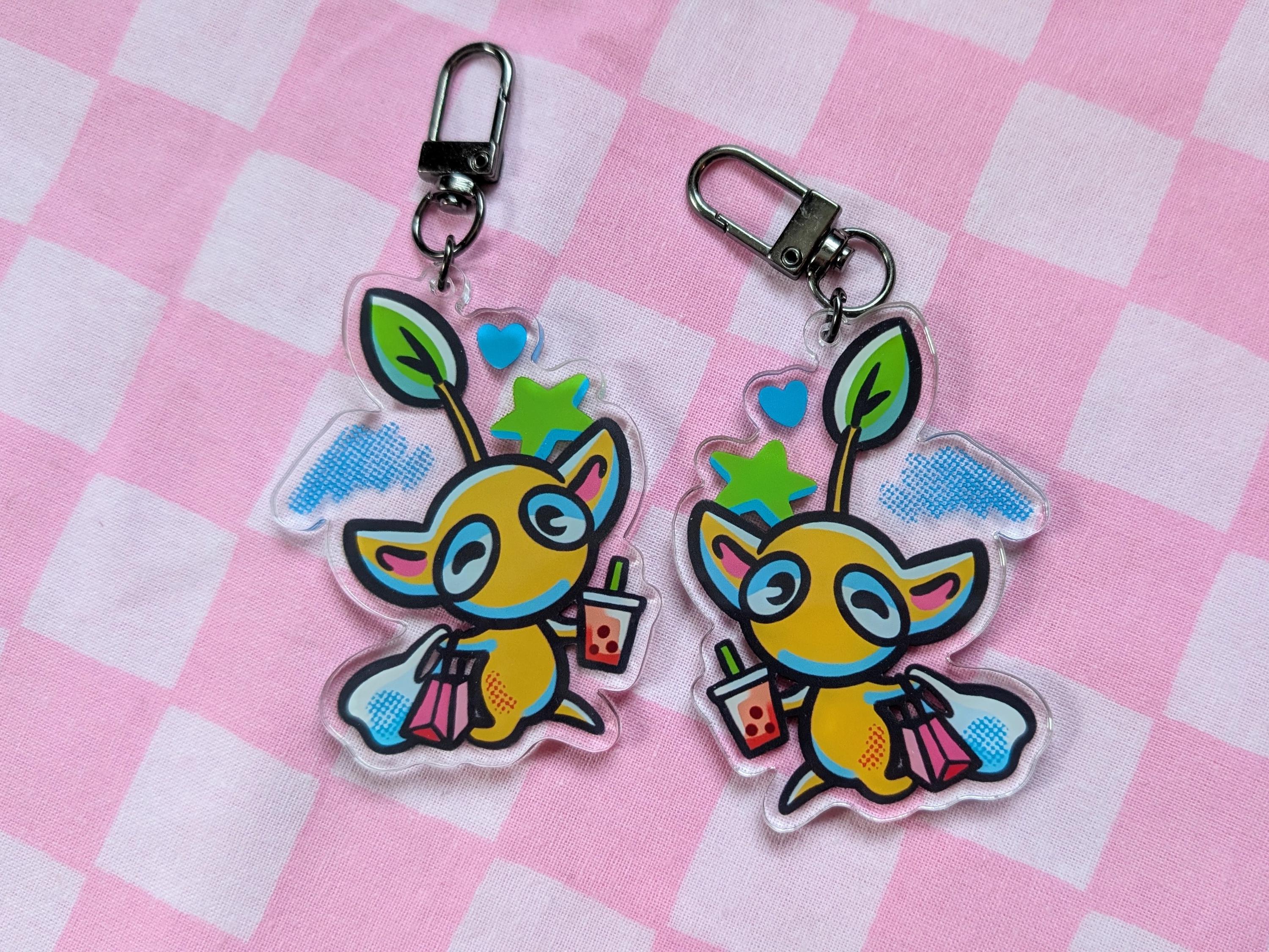 Yellow Pikmin Boba Keychain Charm - Etsy
